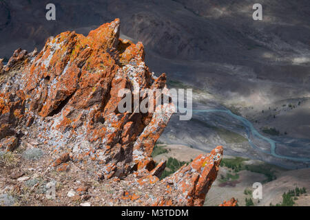 Sharp and dangerous rocks composed of sedimentary rocks Stock Photo - Alamy
