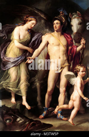 Anton Raphael Mengs' painting 'Perseus and Andromeda' depicts the mythological tale of Perseus ...