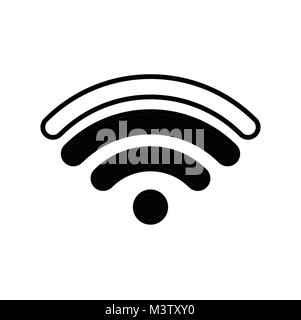 Weak wifi icon with black dot center Stock Vector Image & Art - Alamy