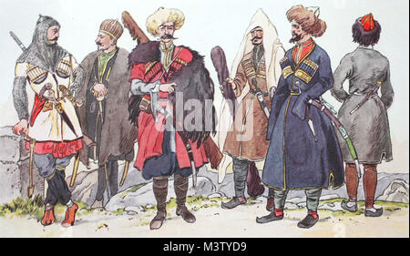Caucasian people, 19th century Stock Photo - Alamy