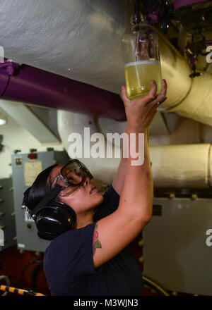 WATERS OFF GUAM (June 29, 2017) U.S. Navy Sailors aboard the aircraft ...