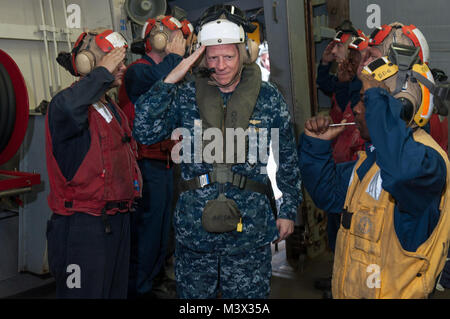 ARABIAN SEA (Aug. 24, 2013) Rear Adm. Michael White, Commander Carrier ...
