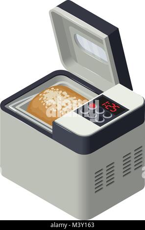 Bread maker icon. Isometric illustration of bread maker vector icon for ...