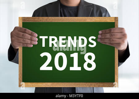 Trends 2018 inscription Trendy Fashion Style Stock Photo - Alamy