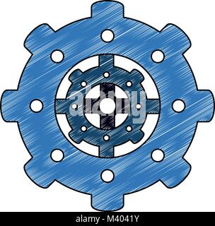 Gear machinery piece icon vector illustration graphic design Stock ...