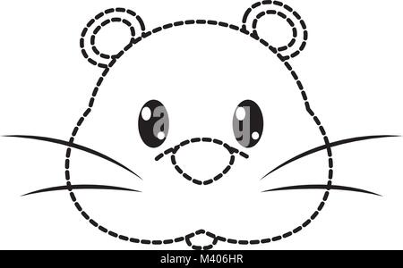 dotted shape mouse cute wild animal character Stock Vector Image & Art ...