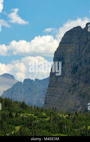 Heavy Runner Mountain at Logan Pass in Glacier National Park Stock ...
