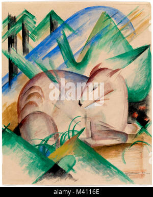 Franz Marc Red Deer (Rotes Reh) 60 GUGG Red Deer Stock Photo - Alamy