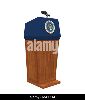 United States Presidential Podium Isolated Stock Photo - Alamy