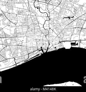 Urban city map of Kingston upon Hull. Vector illustration, Kingston ...