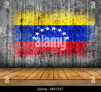 Venezuela flag on abstract painted white stroke brush background Stock ...