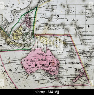 1839 Mitchell Map - Oceania - Australia New Zealand South Pacific East ...