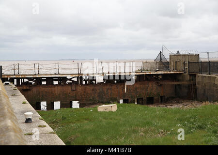 Lord Line building at Derelict dock/port at St Andrew's Dock Hull UK ...