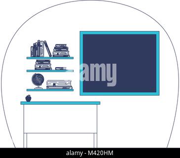 class room scene with bookcase Stock Vector Image & Art - Alamy