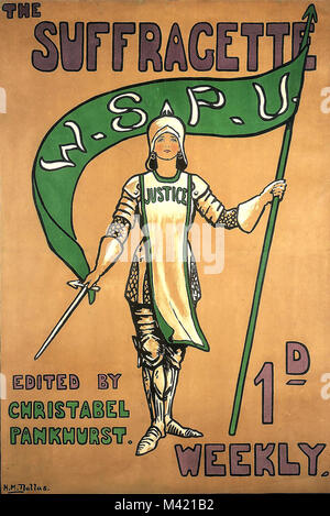 THE WEEKLY SUFFRAGETTE A 1912 poster advertising the newspaper of the ...