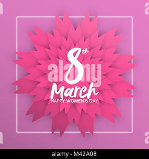 happy womens day lettering card with breakfast and flowers Stock Vector ...