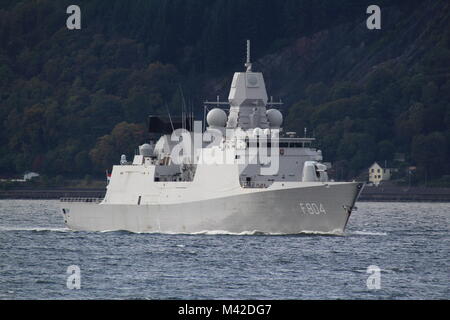 HNLMS De Ruyter (F804) arriving at Portsmouth, UK Stock Photo ...