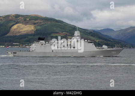 HNLMS De Ruyter (F804) arriving at Portsmouth, UK Stock Photo - Alamy