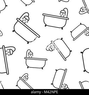 Bathroom interior. Plumbing seamless pattern Stock Vector Image & Art ...