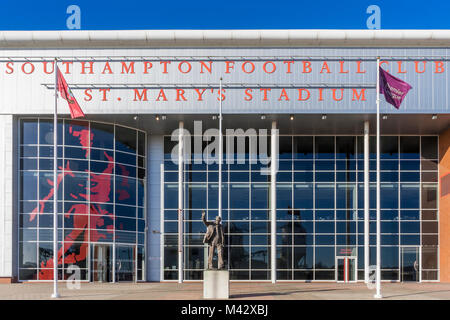 Front facade of St. Mary's football stadium home of Southampton ...