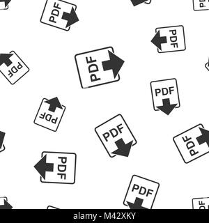 PDF file download seamless pattern background icon. Flat vector ...