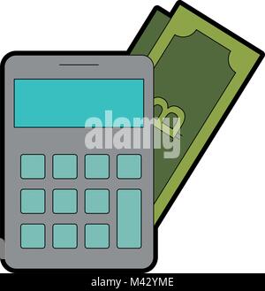 calculator with bill virtual money Stock Vector Image & Art - Alamy