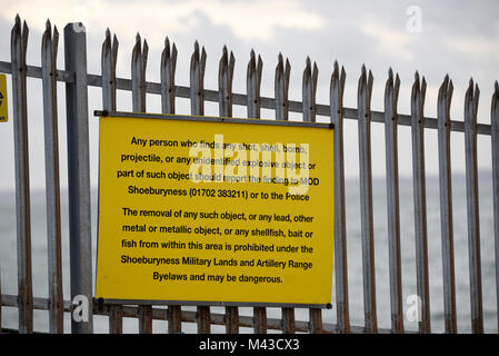 Danger warning signs at a Ministry of Defence training area, warning ...