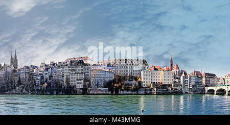 Panorama of Basel Stock Photo - Alamy