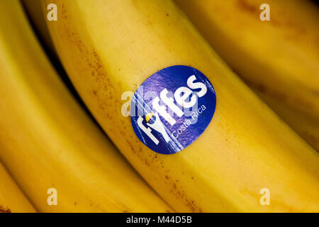 Banana imported from Costa Rica with Rainforest Alliance Certified food ...