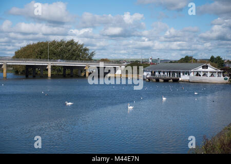 Swannery Bridge, Radipole lake, Weymouth Stock Photo - Alamy