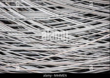 hank of metal wire background Stock Photo - Alamy