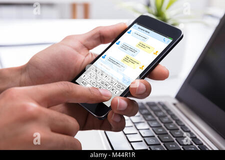 close-up of hand typing text on computer keyboard Stock Photo - Alamy
