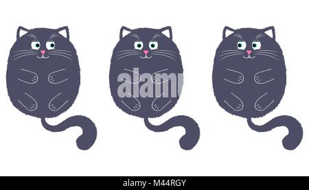 cute turquoise kitten vector sweet illustration Stock Vector Image ...