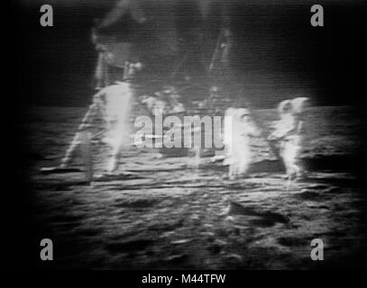 Astronaut on lunar (moon) landing mission. Elements of this image ...