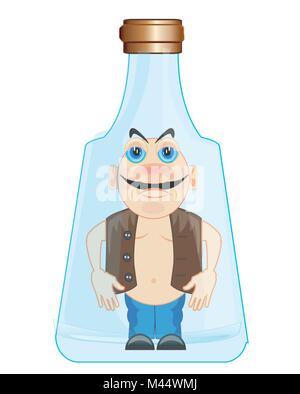 empty bottle cartoon Stock Vector Art & Illustration, Vector Image ...