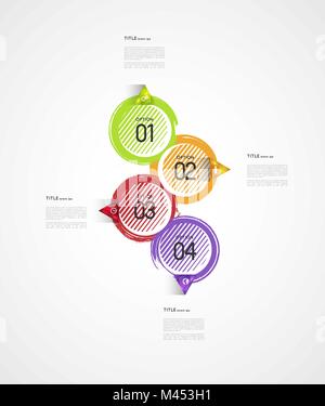Elegant infographic template design with circles. Vector illustration ...
