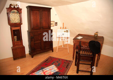 Display inside the John Clare cottage, Helpston village, Cambridgeshire ...