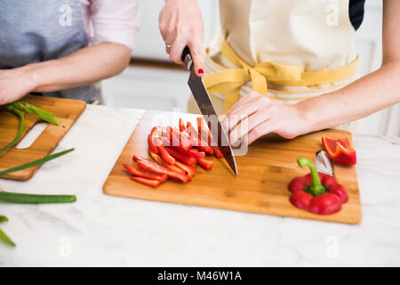 Chopping skills in the kitchen Stock Photo - Alamy