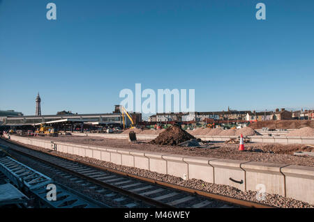 Preparing Platforms at Blackpool North station for electrification of ...