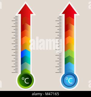 An image of a Heat Map Arrow Chart Stock Vector Image & Art - Alamy