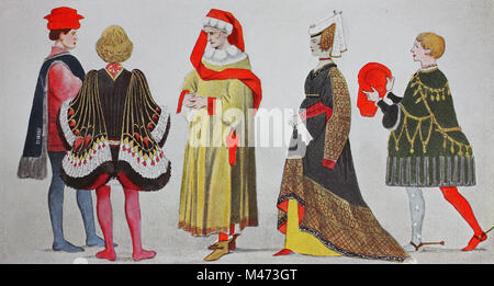 Clothing, fashion in Italy, Upper Italy, Lombard splendor around 1450 ...