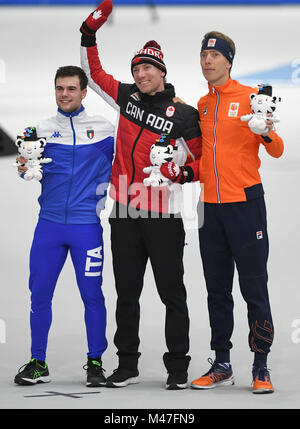 Canada, South Korea, Netherlands and Italy compete in the short track ...