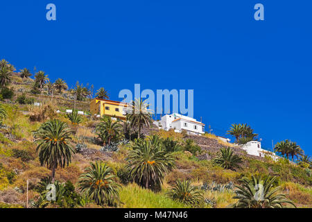 Hermigua valley in La Gomera island - Canary Stock Photo - Alamy