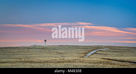 panorama of sunset over Pawnee National Grassland in northern Colorado ...