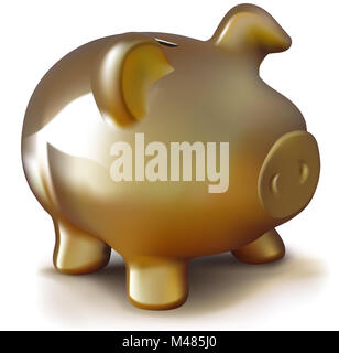 Golden piggy bank Stock Photo - Alamy