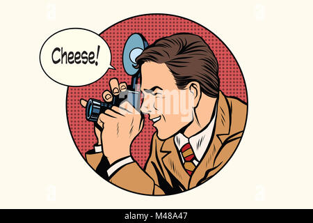 Pop art photographer cheese Stock Photo - Alamy