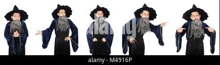 Funny wise wizard isolated on the white Stock Photo - Alamy