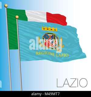 Lazio, flag of the region, Italian Republic, vector illustration Stock ...