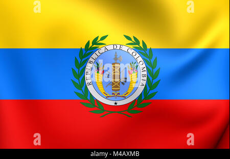 3D Flag of the Gran Colombia (1819-1831). Close Up Stock Photo - Alamy