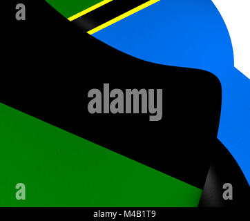 Flag of Zanzibar. Close up Stock Photo - Alamy